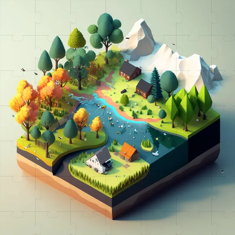 Isometric Scenes Midjourney Prompt | PromptBase