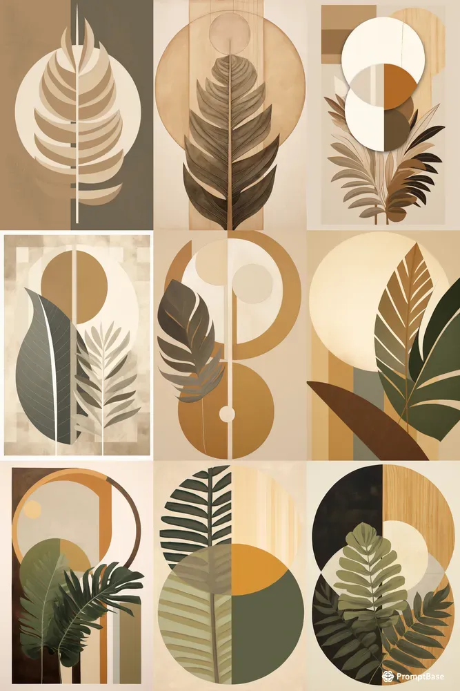 Natural Tropical Leaf Posters Midjourney Prompt | PromptBase