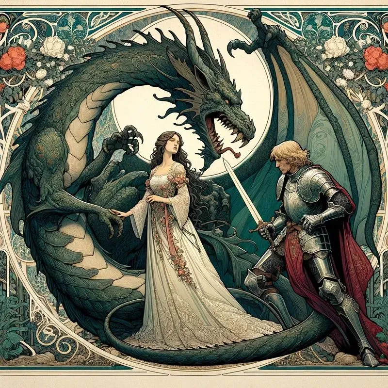 Mythical Realms Creatures Moments DALL·E Prompt | PromptBase