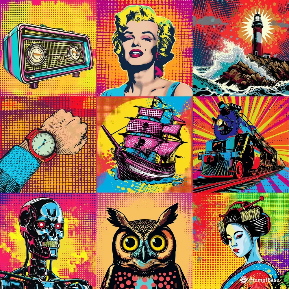 Pop Art Style By Adobe Illustrator HD Midjourney Prompt | PromptBase