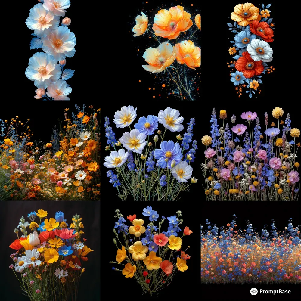 Blooms Elegances Midjourney Prompt | PromptBase