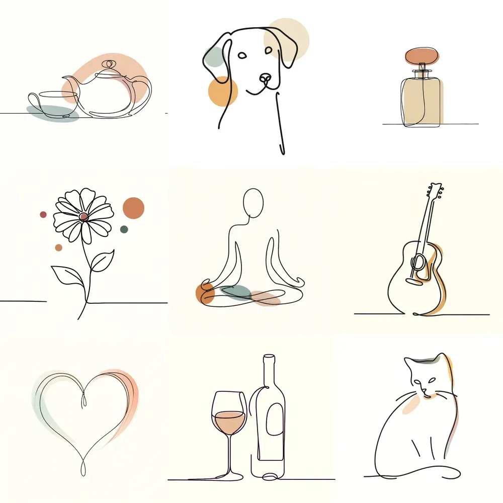 Elegant One Line Art Drawings DALL·E Prompt | PromptBase