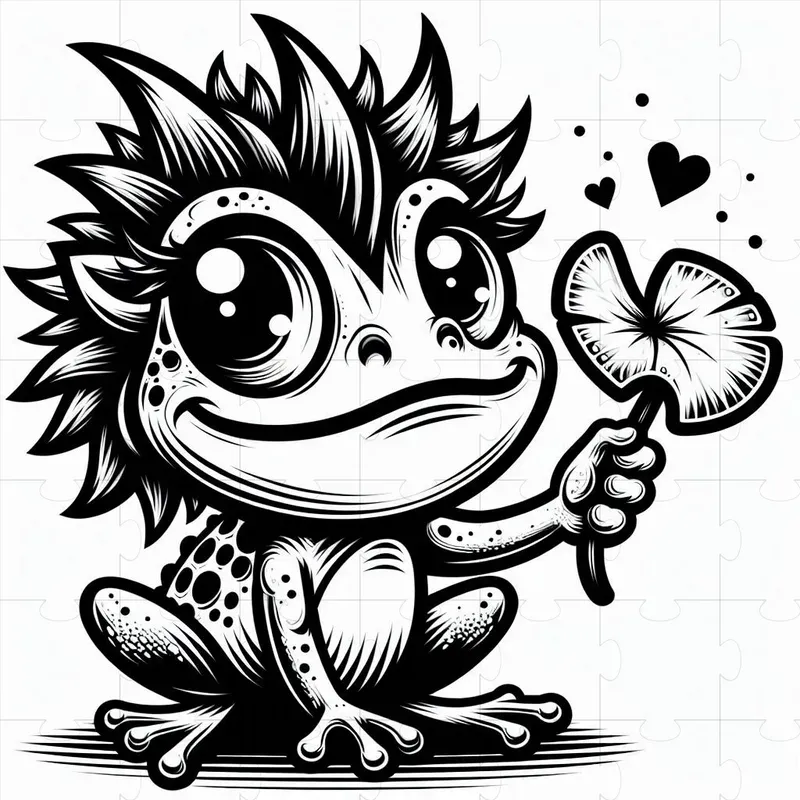 Cartoon Character Line Art Illustrations DALL·E Prompt | PromptBase