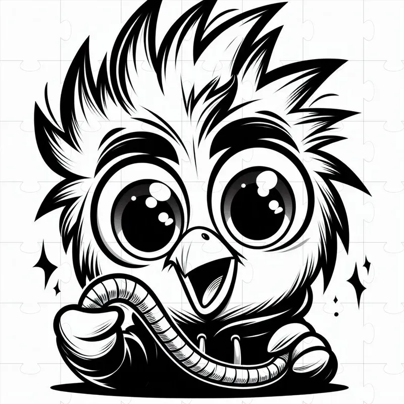 Cartoon Character Line Art Illustrations DALL·E Prompt | PromptBase
