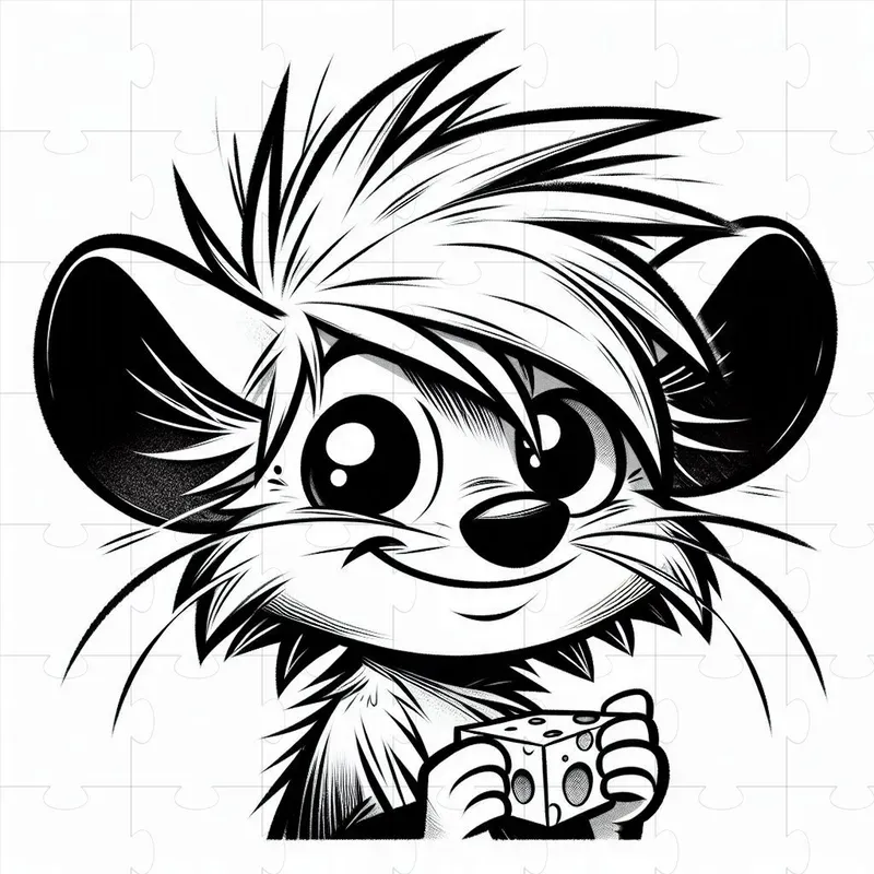 Cartoon Character Line Art Illustrations DALL·E Prompt | PromptBase