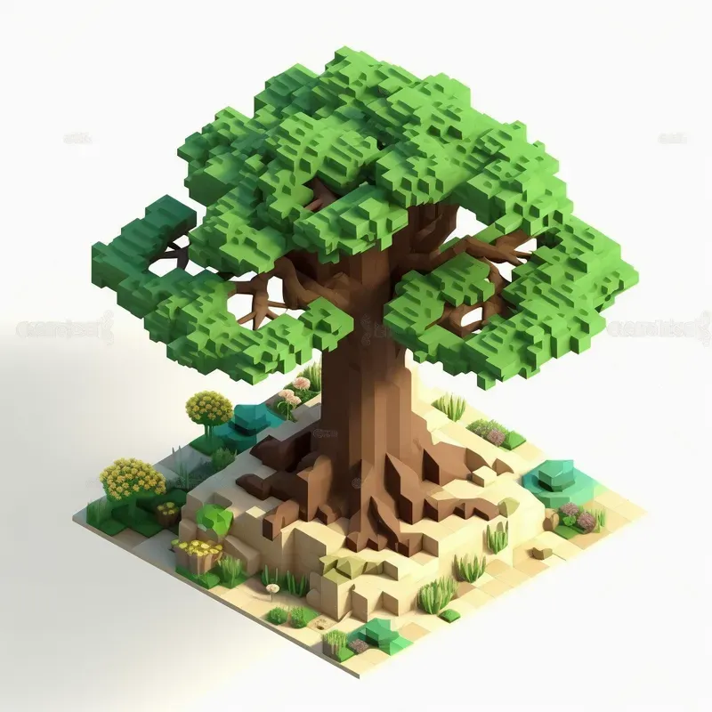 3D Minecraft Style Objects Midjourney Prompt | PromptBase