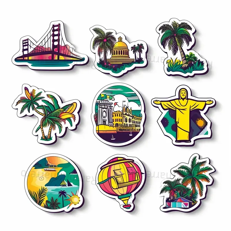 Premium City Stickers Midjourney Prompt | PromptBase