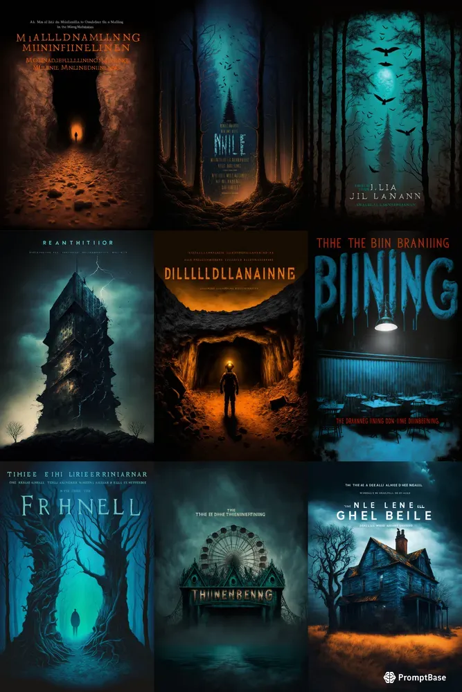Haunting Book Covers Midjourney Prompt | PromptBase