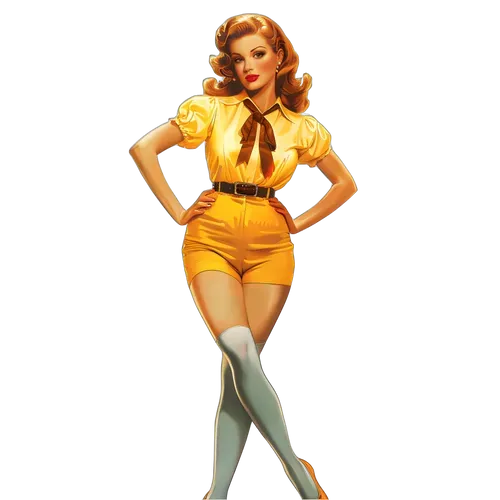 Charming Pin Up Models In Png Generator App | PromptBase