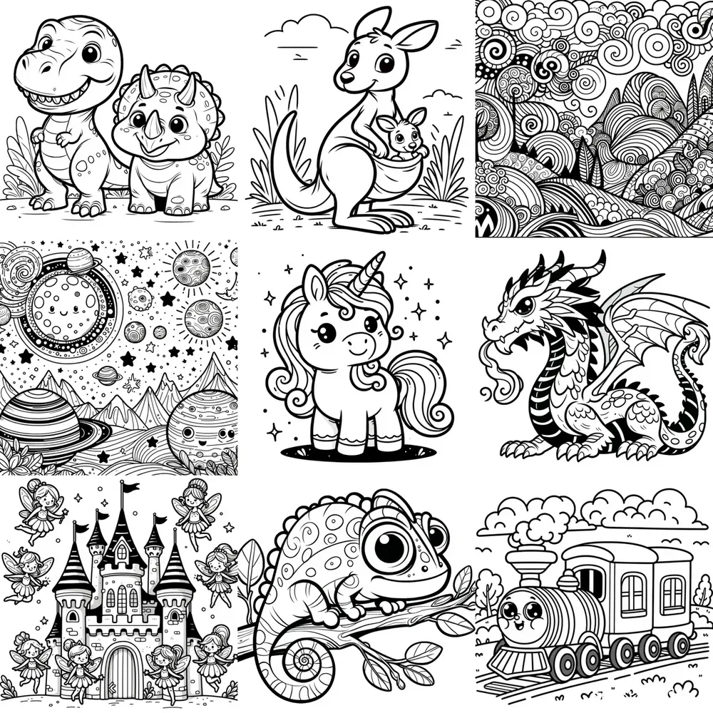 Coloring Book Creator DALL·E Prompt | PromptBase