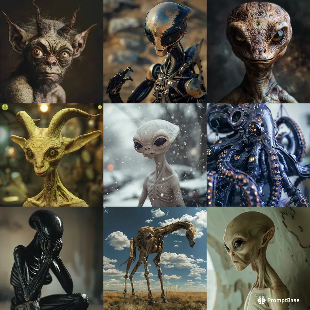 Ultrarealistic Exotic Alien Photographs Midjourney Prompt | PromptBase
