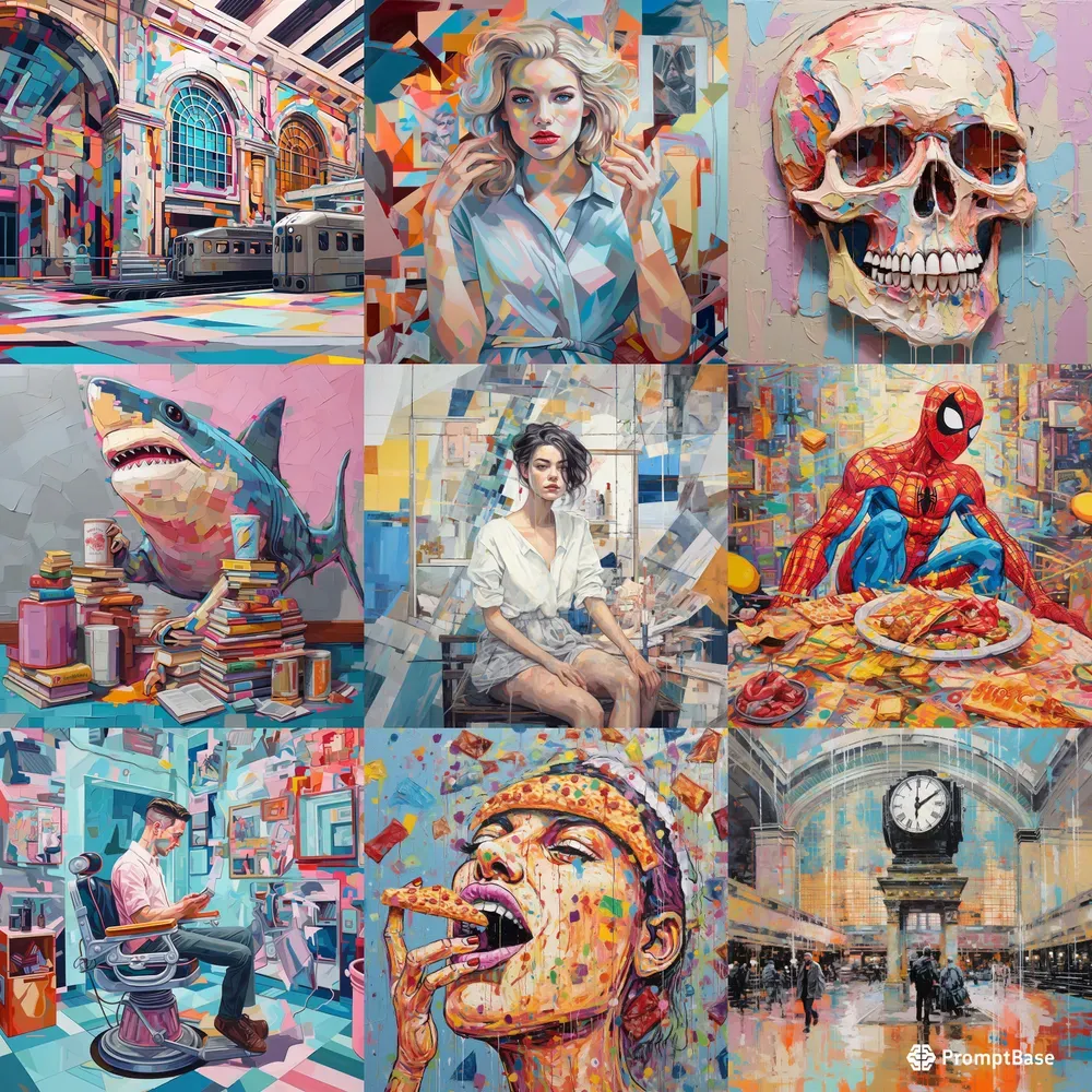 Deconstructivism Postmodern Art Midjourney Prompt | PromptBase