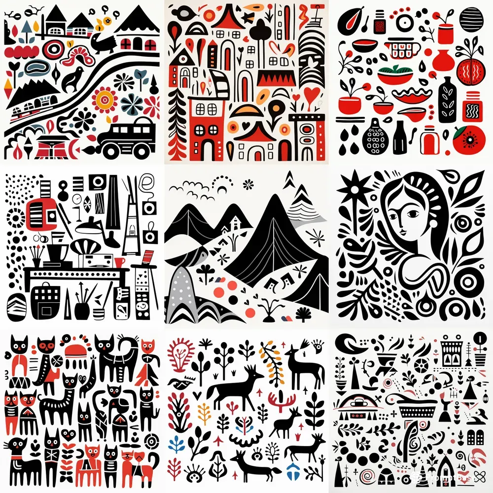 Abstract Iconic Patterns Midjourney Prompt | PromptBase