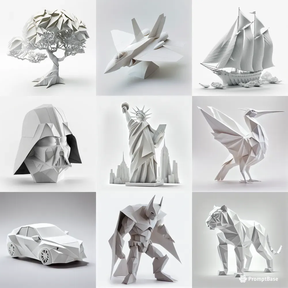Origami Style Midjourney Prompt | PromptBase