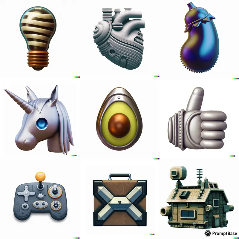 Sci-fi 3D Realistic Icons DALL·E Prompt | PromptBase