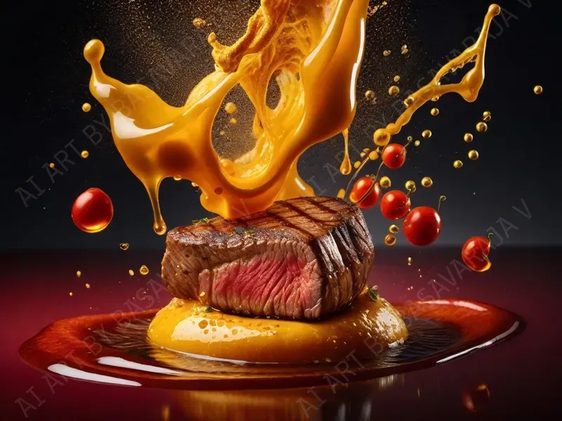 Surreal Food Splash Epic Culinary Ads Leonardo Ai Prompt | PromptBase