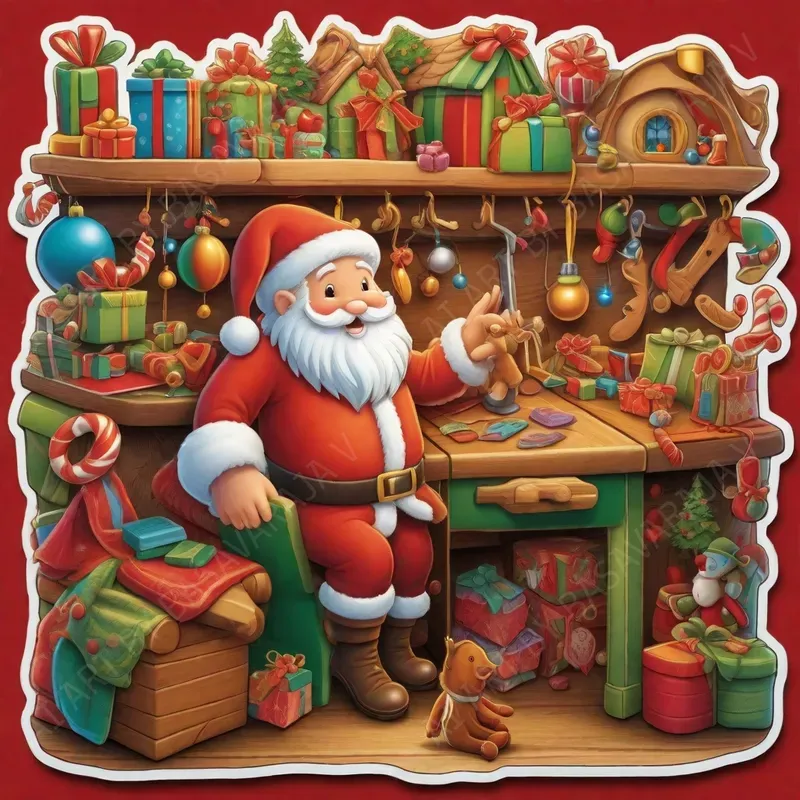 3D Christmas Stickers Festive Designs Leonardo Ai Prompt | PromptBase
