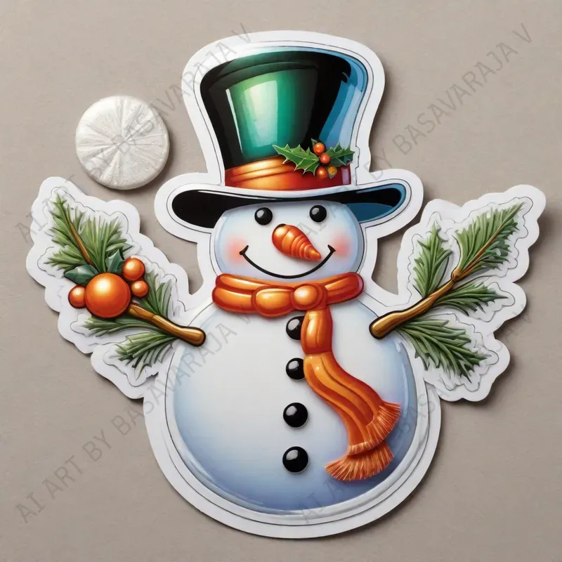 3D Christmas Stickers Festive Designs Leonardo Ai Prompt | PromptBase