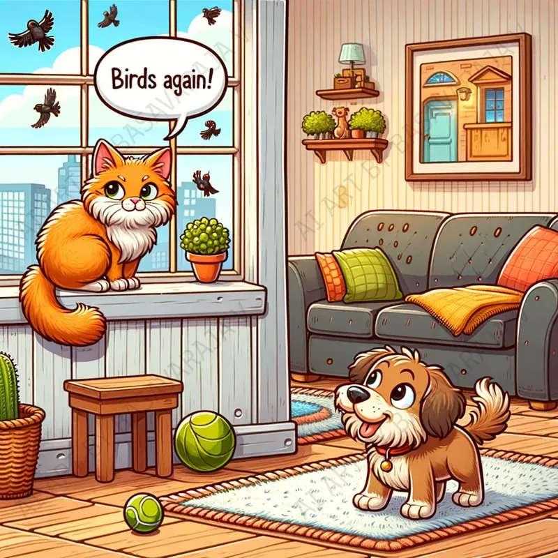 Cute And Engaging Cartoon Scenes DALL·E Prompt | PromptBase