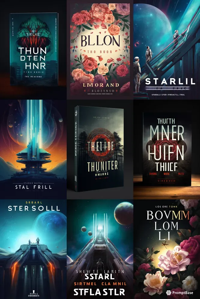 Customizable Book Covers Midjourney Prompt | PromptBase