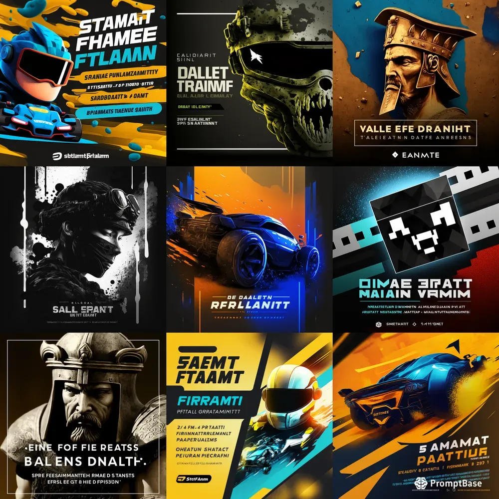 Game Tournament Banners Midjourney Prompt | PromptBase