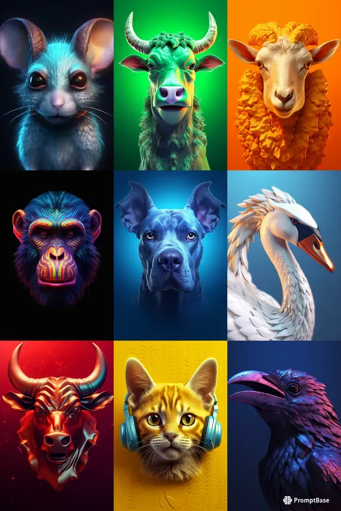 3D Animals NFTs Midjourney Prompt | PromptBase