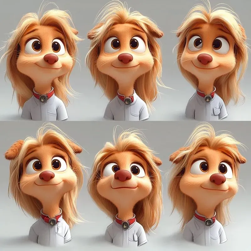 Disney Pixar Style Character Sheets Midjourney Prompt | PromptBase