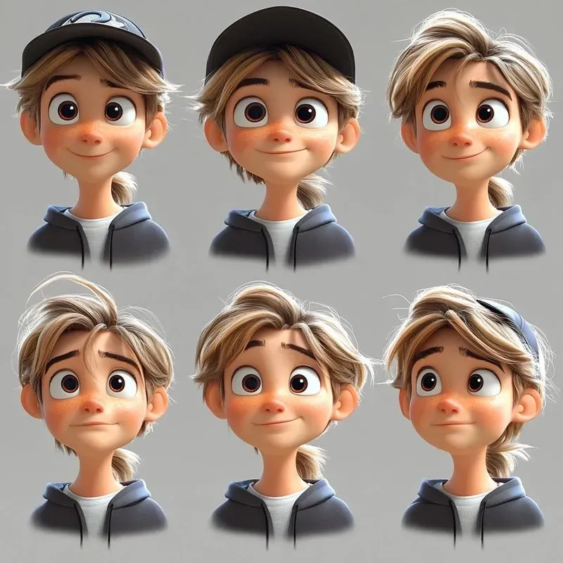 Disney Pixar Style Character Sheets Midjourney Prompt | PromptBase