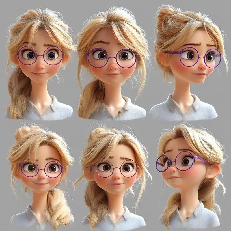 Disney Pixar Style Character Sheets Midjourney Prompt | PromptBase