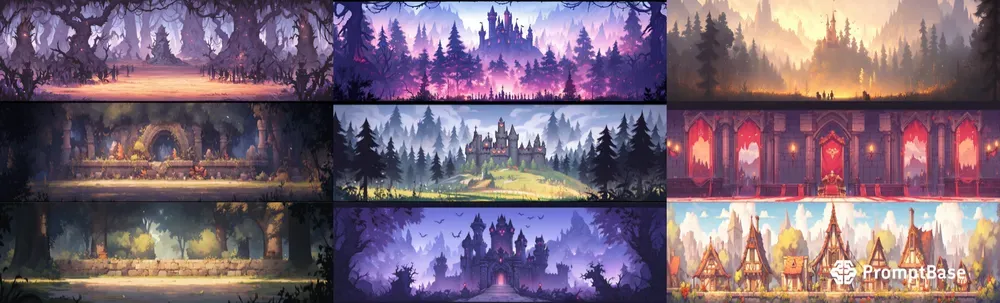 2D Side Scrolling Video Game Sceneries Midjourney Prompt | PromptBase 2D Side Scrolling Video Game Sceneries Midjourney Prompt | PromptBase