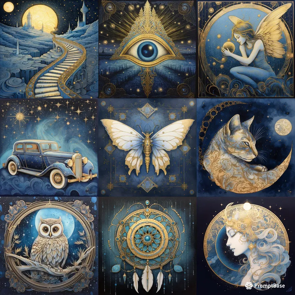 Magic Oracle Illustrations Midjourney Prompt | PromptBase