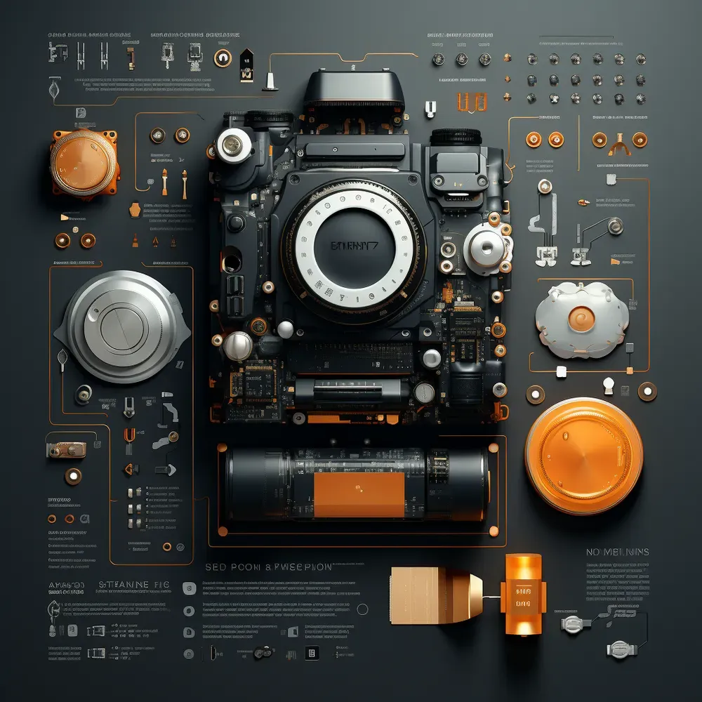 Realistic Knolling Illustrations Midjourney Prompt | PromptBase