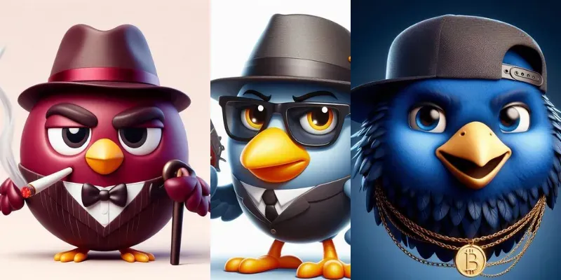 3D Gangster Bird Emojis DALL·E Prompt | PromptBase