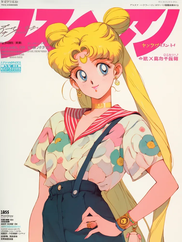 Anime Character Fashion Magazine Covers Midjourney Prompt | PromptBase