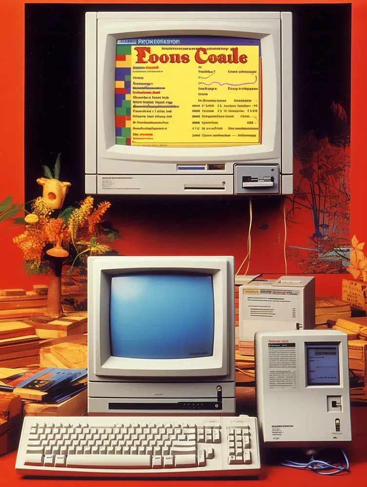 80s 90s Vintage Tech Advertisements Midjourney Prompt | PromptBase