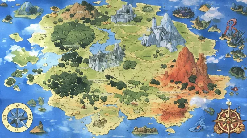 Fantasy RPG World Maps Midjourney Prompt | PromptBase