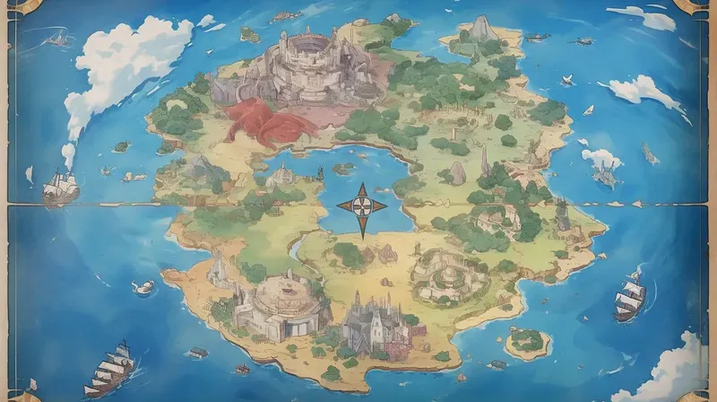 Fantasy RPG World Maps Midjourney Prompt | PromptBase