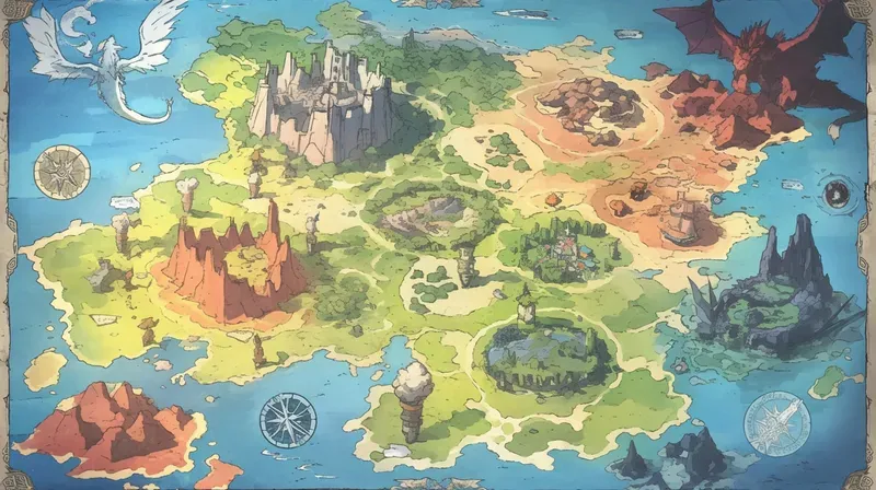 Fantasy RPG World Maps Midjourney Prompt | PromptBase