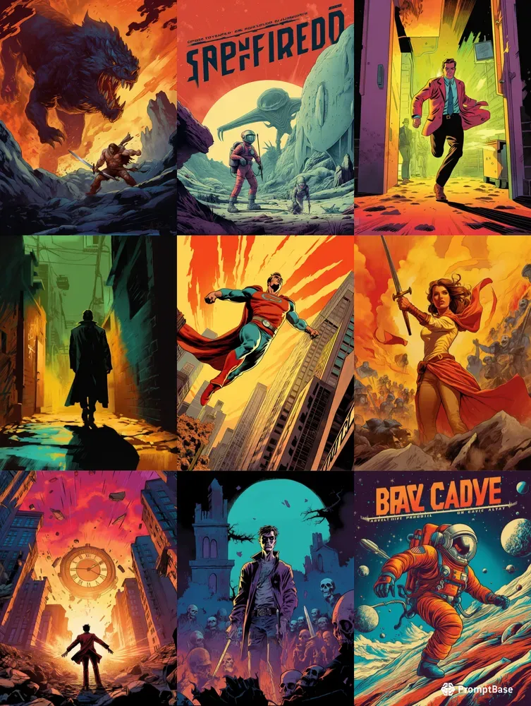 Comic Book Style Posters Midjourney Prompt | PromptBase