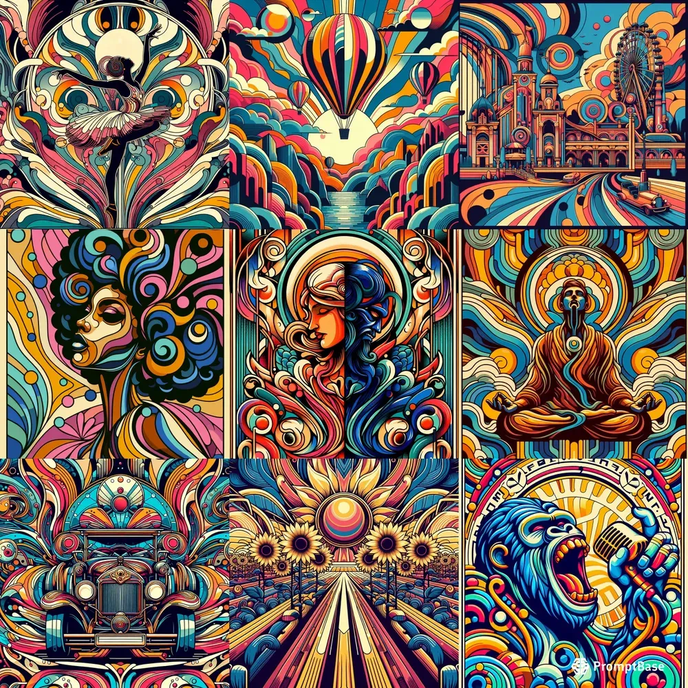 Abstract Trippy Posters DALL·E Prompt | PromptBase