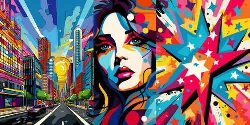 Colorful Pop Art Design Midjourney Prompt | PromptBase