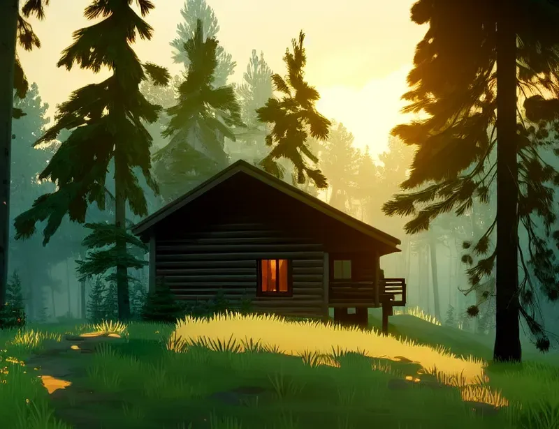 Firewatch Style Backgrounds Stable Diffusion Prompt | PromptBase