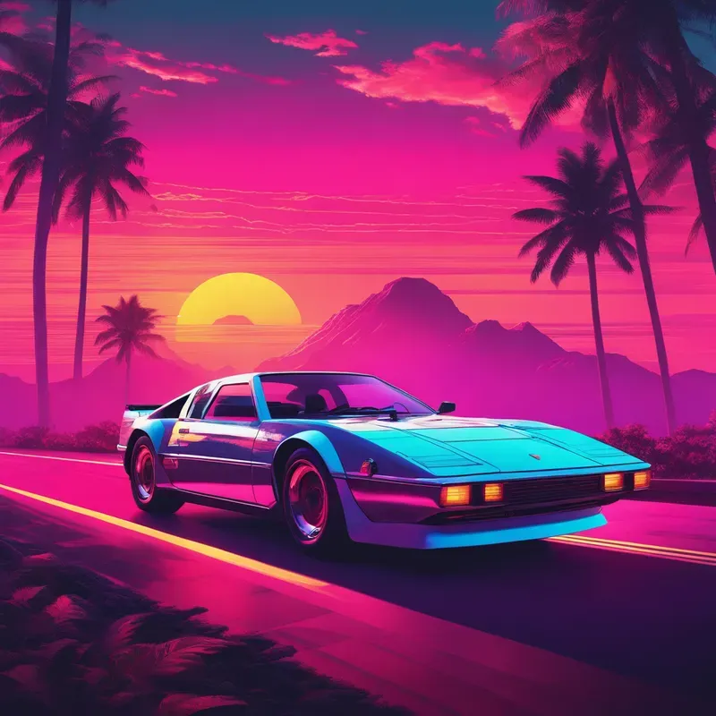 Retrowave Designs Stable Diffusion Prompt | PromptBase