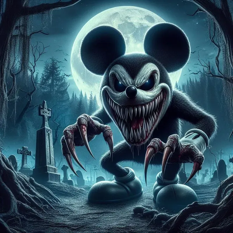 Creepy Disney Characters DALL·E Prompt | PromptBase