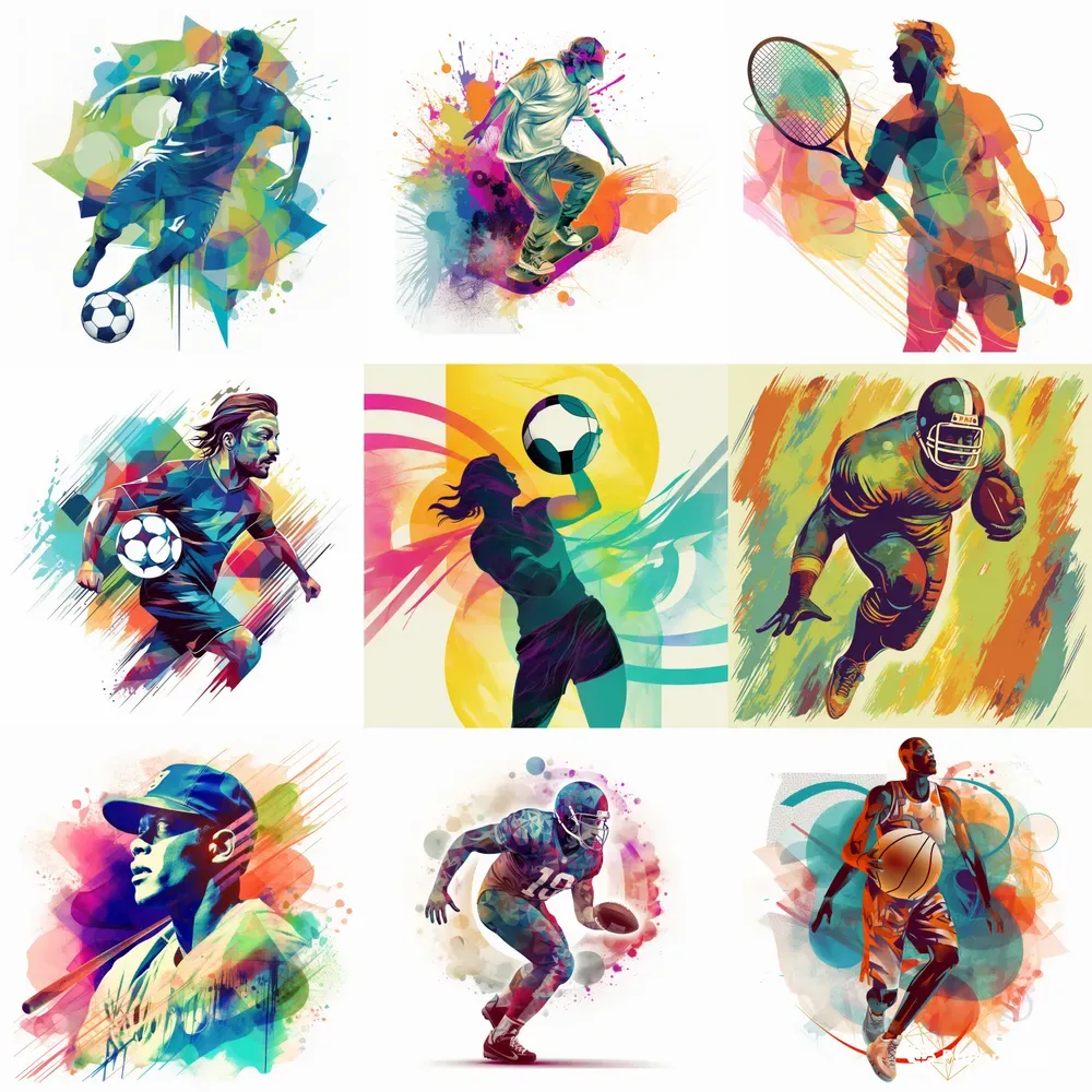 Action Sports Tshirts Designs Midjourney Prompt | PromptBase