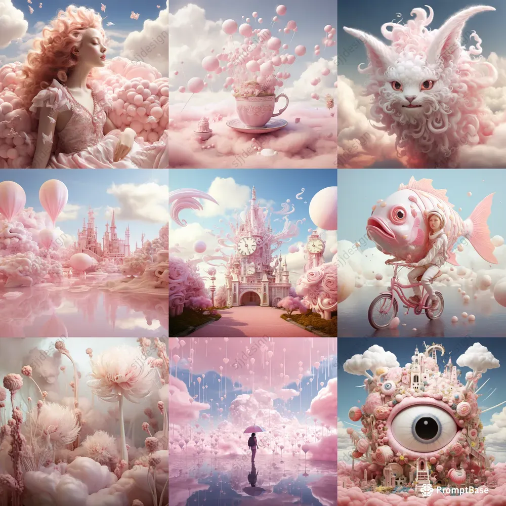 Sugarland Cotton Candy Art Midjourney Prompt | PromptBase