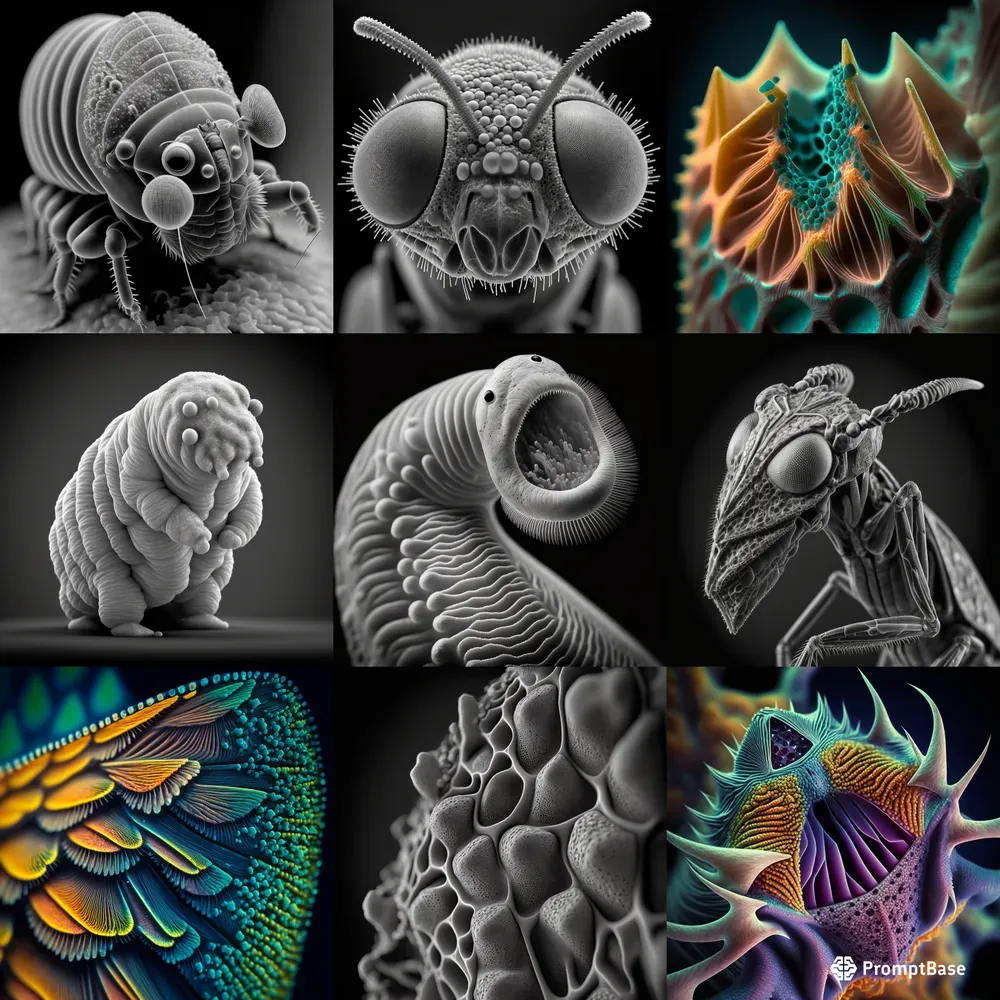 Electron Microscope Photographs Midjourney Prompt | PromptBase