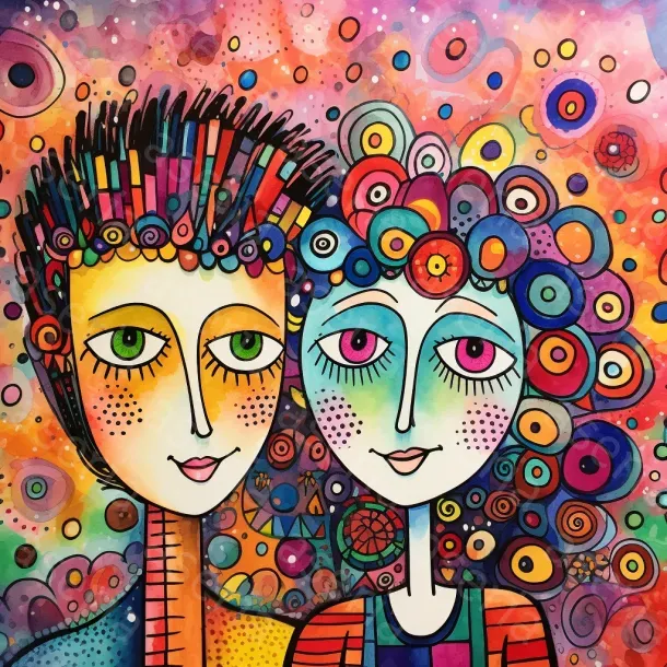 Vibrant Quirky Paintings Midjourney Prompt | PromptBase