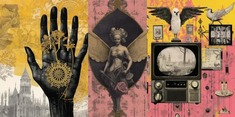 Gothic Weird Collages Midjourney Prompt | PromptBase