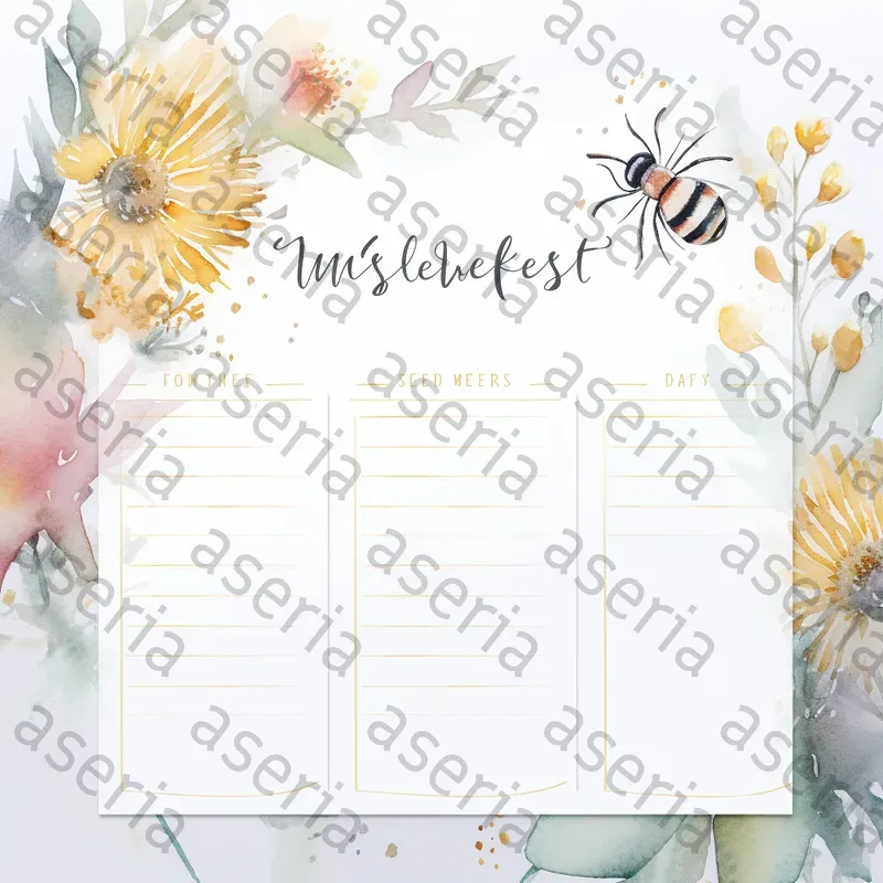 Weekly Schedule Planner Templates Midjourney Prompt | PromptBase